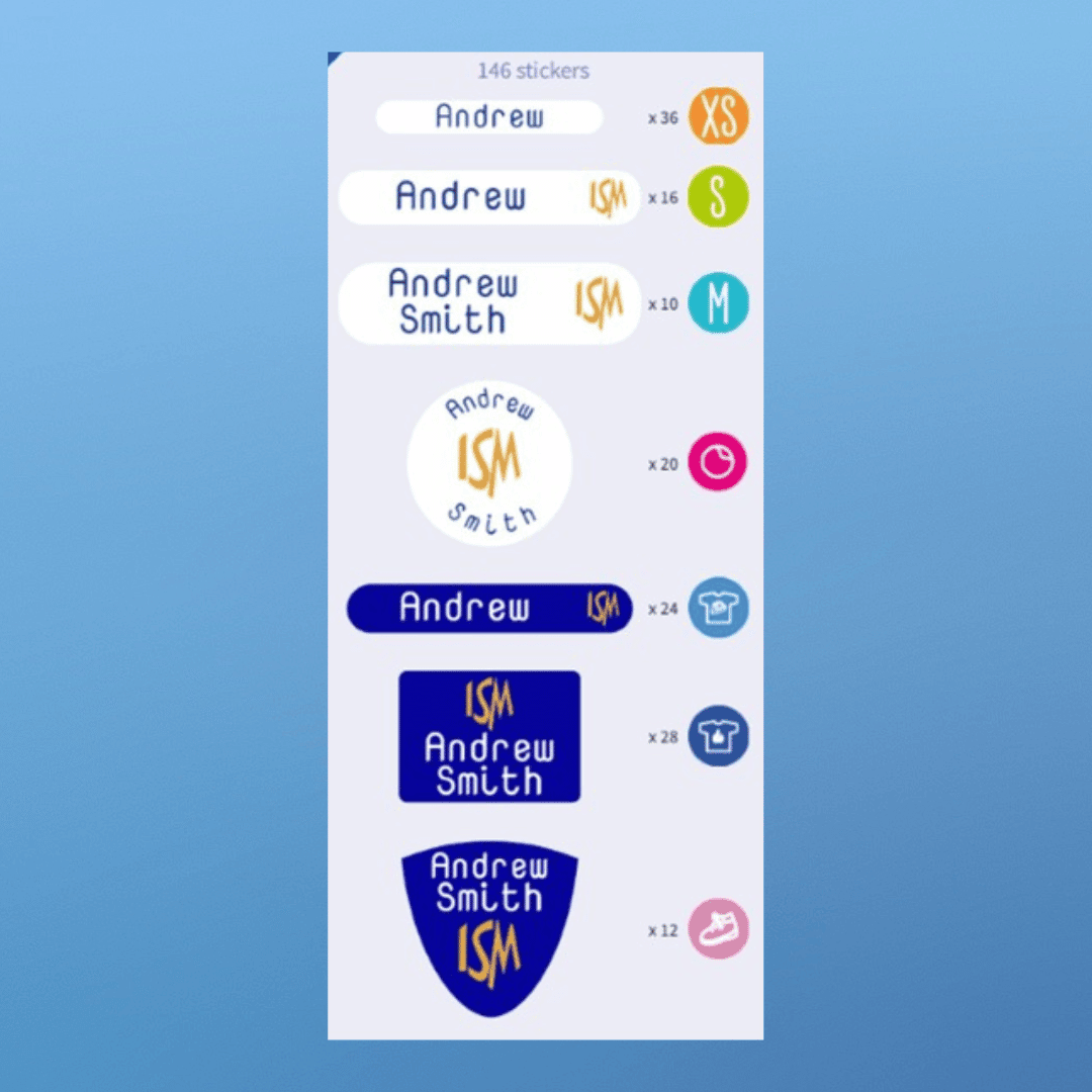 ISM Labels : Full Package (146 Stickers)(Optional) – CHAT-MALO Paris