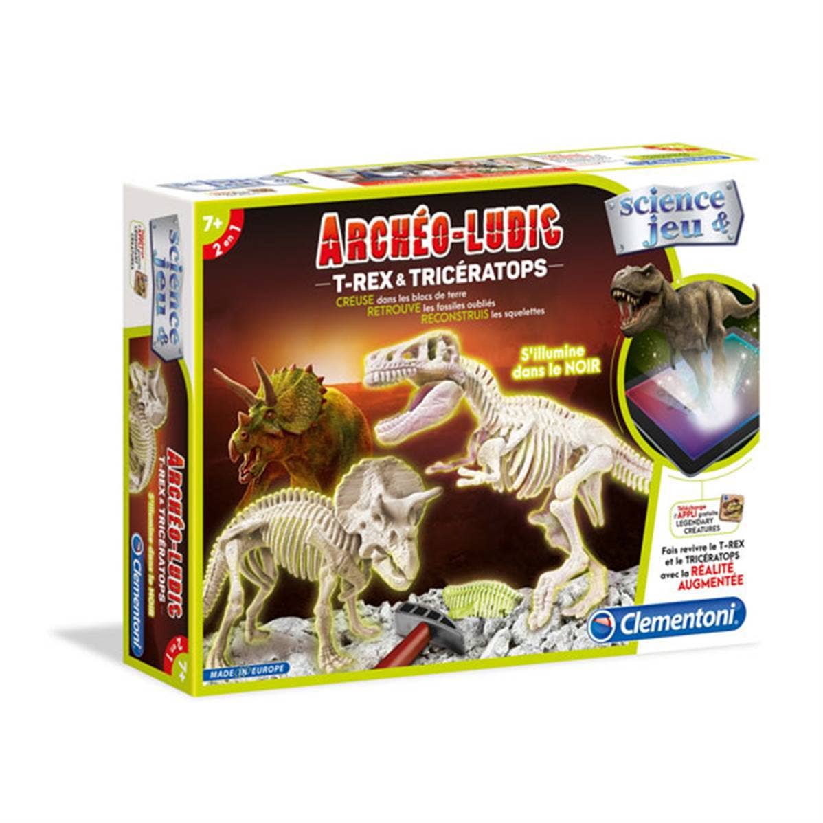 TSJJ - Clementoni - Archeo Ludic - T-Rex & Triceratops – CHAT-MALO Paris