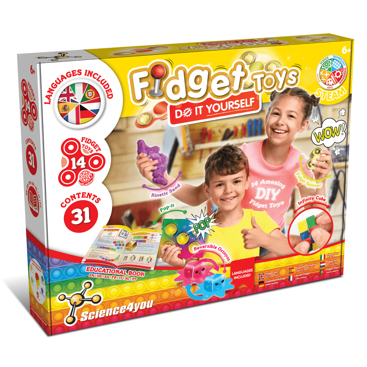 Science4you - Fidget Toys DIY - Fidget Toy for Kids (in 7 languages ...